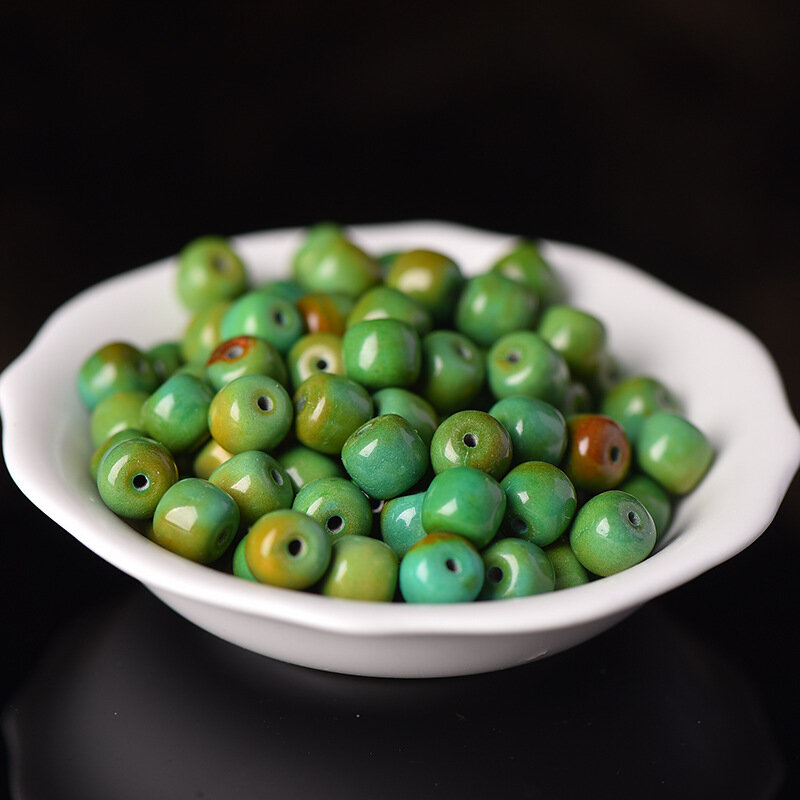 Натуральные рапсовидные бусины из необработанного бирюзы, свободные бусины, одиночные бусины, аксессуары для бочонка, одиночные разделительные бусины, минеральные бусины старого типа