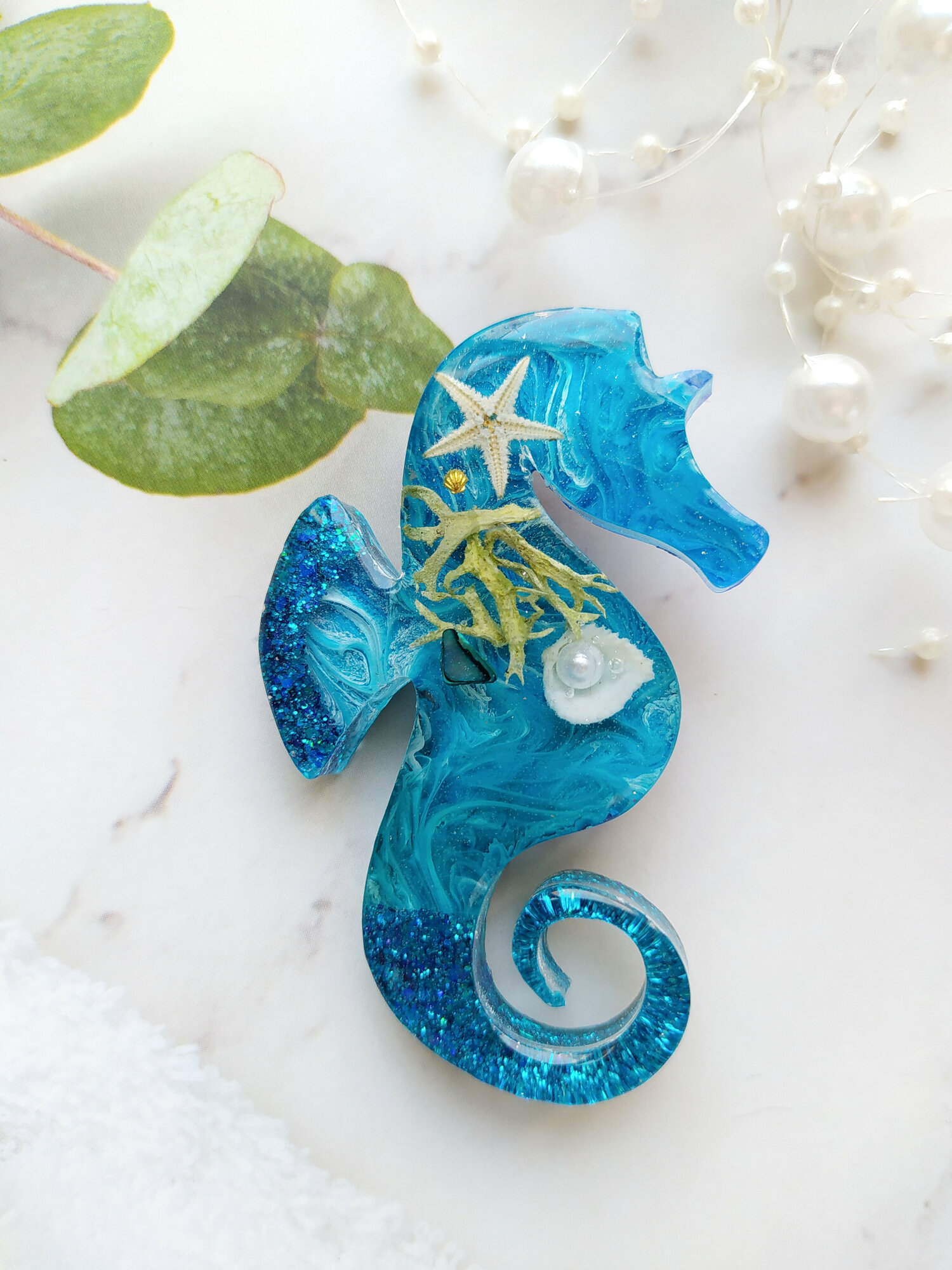 Брошь, жемчуг имитация