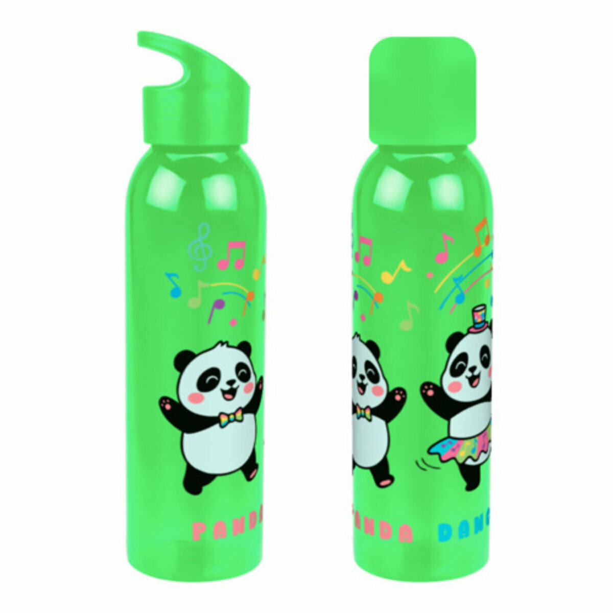 Бутылка для воды «Танцующие панды» (зеленое яблоко)
