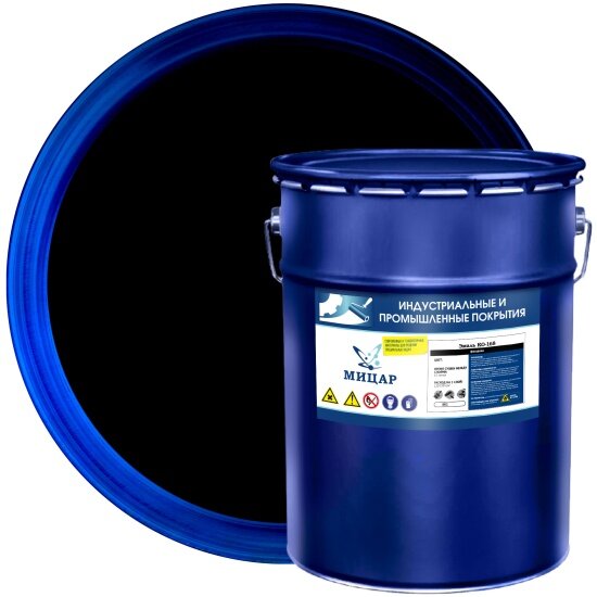 Фасадная эмаль Мицар КО-168, 20 кг, черный