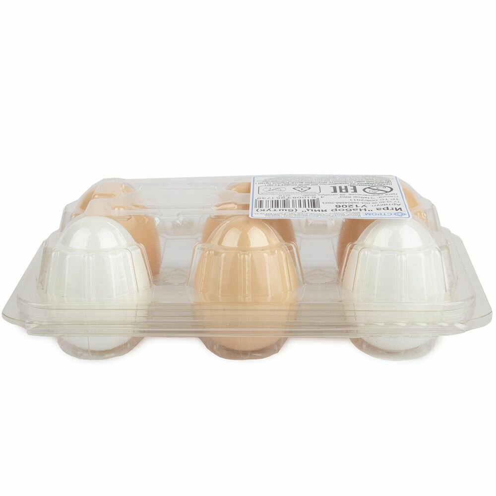 Игровой набор продуктов Совтехстром яйца 6 штук, для детей от 3 лет У1206