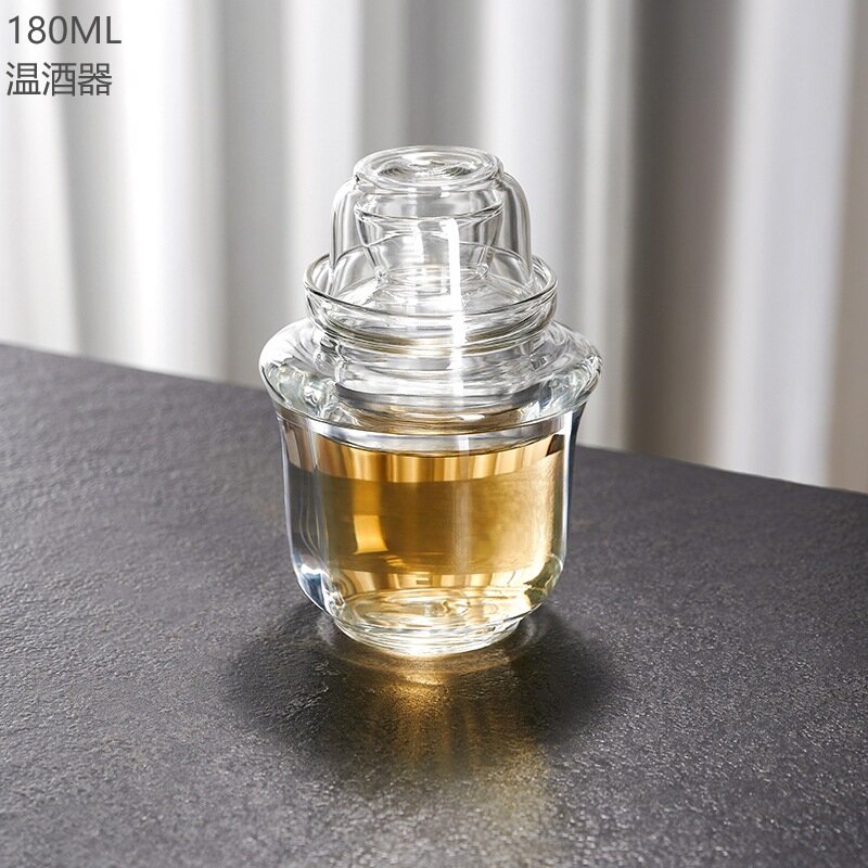 [Прямая доставка] Винтажный стеклянный подогреватель для вина, домашний винный горшок, желтый подогреватель для вина, горячий винный горшок, винный бокал, винные принадлежности