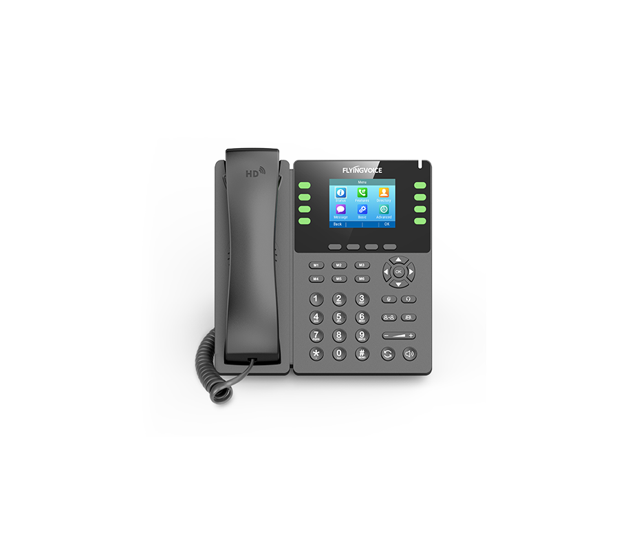 IP телефон FlyingVoice P23G, 8 SIP-аккаунтов, 2 x Gigabit Ethernet, Wi-Fi 2.4 ГГц, USB 2.0, PoE, блок питания