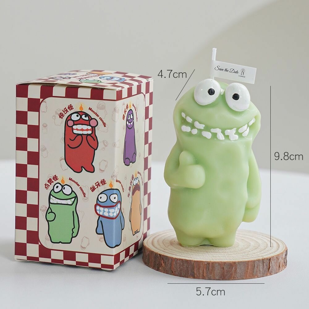 Ароматическая свеча «Глиняный человек-монстр» с длительным ароматом, в коробке-сюрпризе, креативное изысканное украшение, подарок на день рождения, декоративный элемент для хранения.