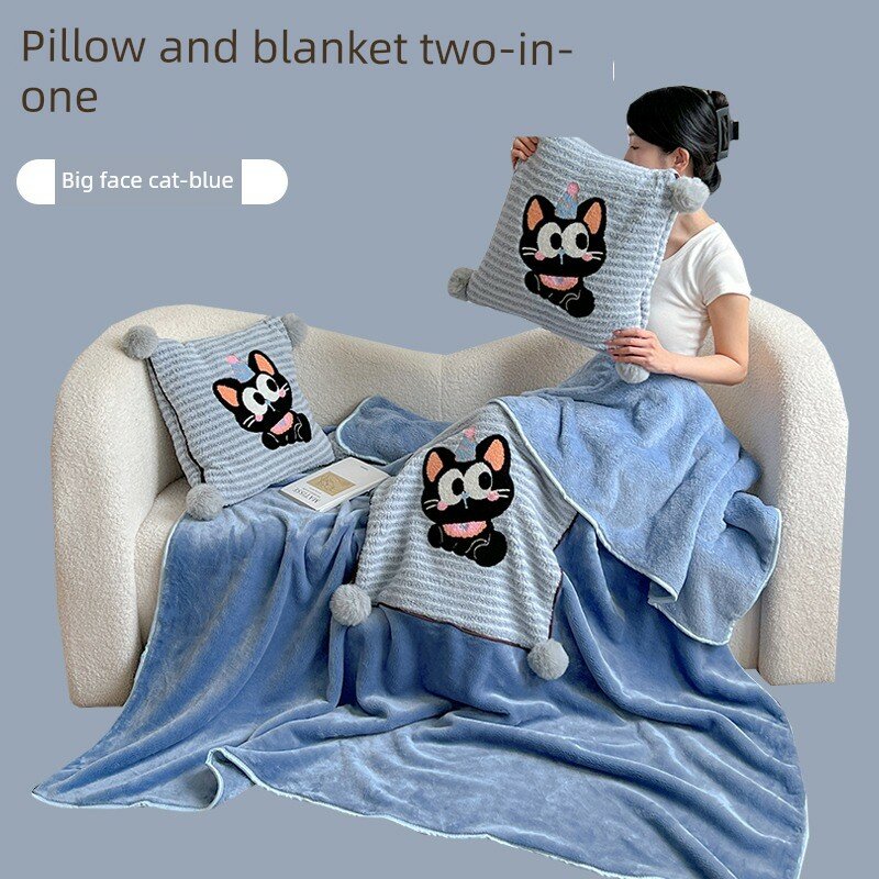 Фланелевое одеяло для подушки и пледа, подходит для офисных снастек, использования в помещении с кондиционером, в