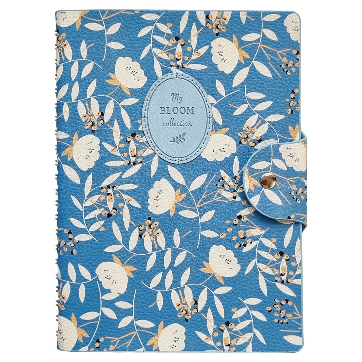 Тетрадь «Diary», А5, 96 листов в клетку, голубой, искусственная кожа, мягкий переплет