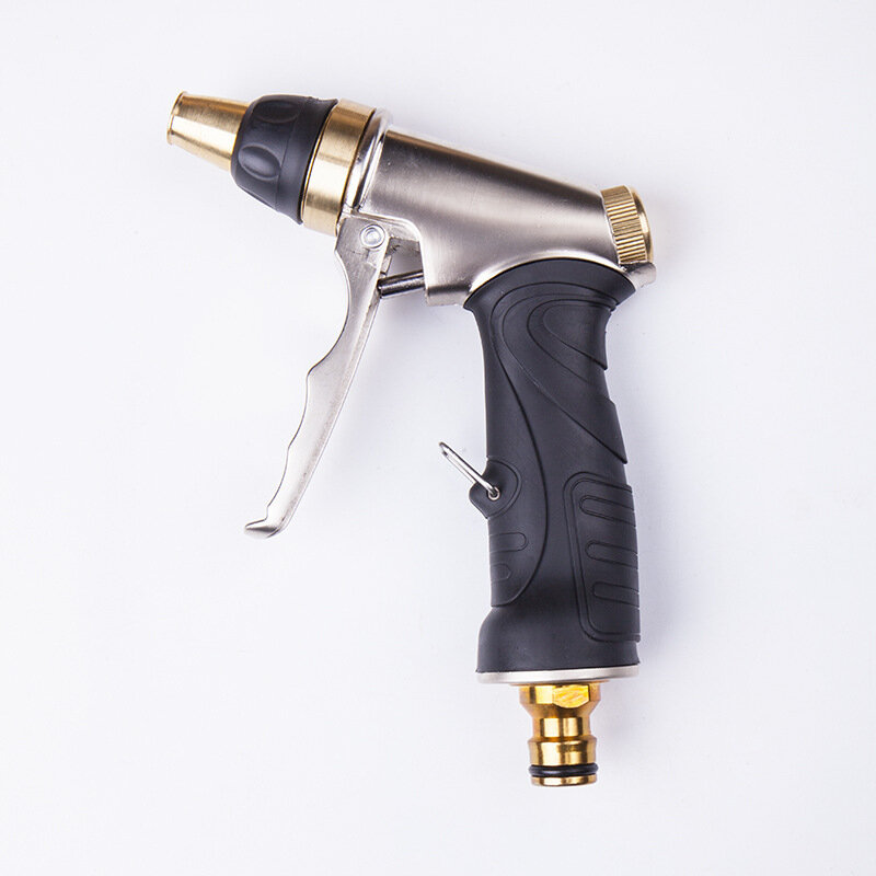 Пистолет для мойки автомобилей, бытовой водяной пистолет, медный пистолет для мойки автомобилей, для чистки автомобилей, полива цветов, медный распылитель, с гальваническим покрытием.