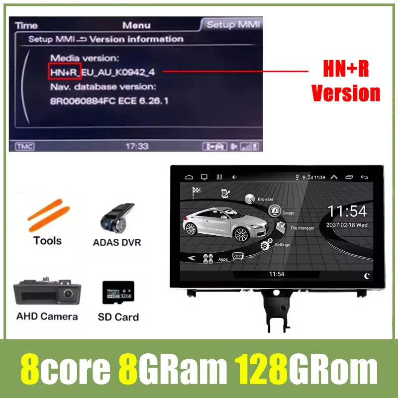 9-дюймовый для Audi A6 C7 A7 2012-2018 плеер автомобильный радиоприемник Android 15 HNR 8G 128G C D