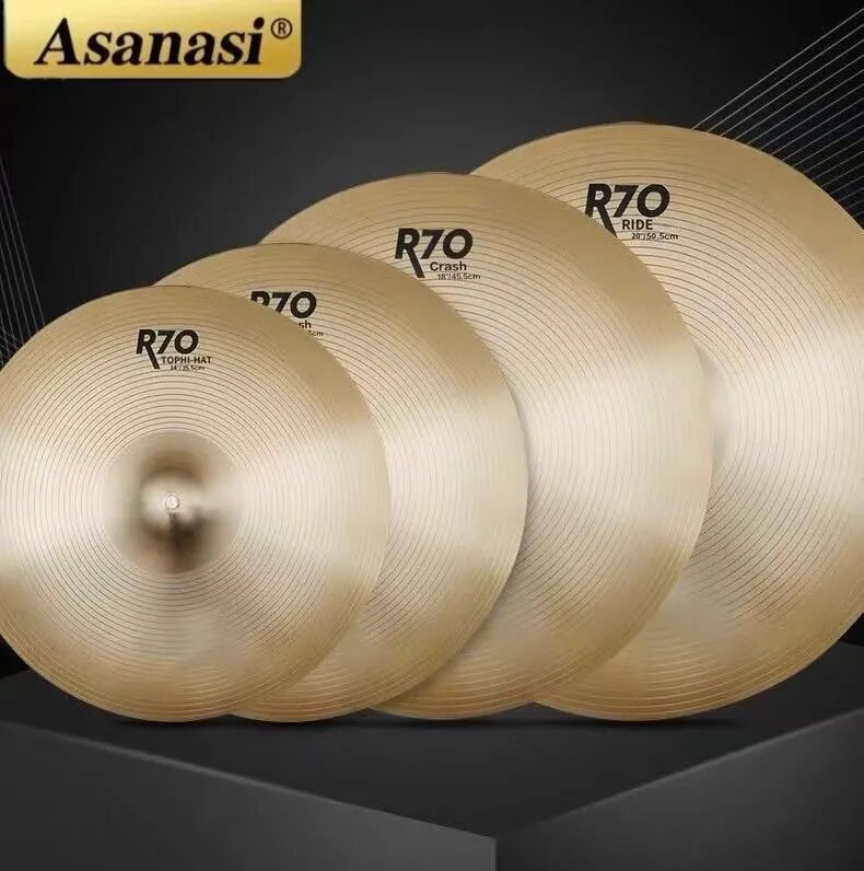 ASANASI, R70, ударная установка, Тарелки из сплава, Набор тарелок