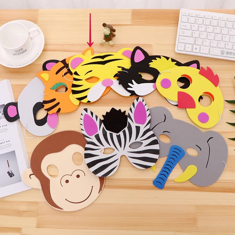 Детская маска с лесными животными popacc tiger