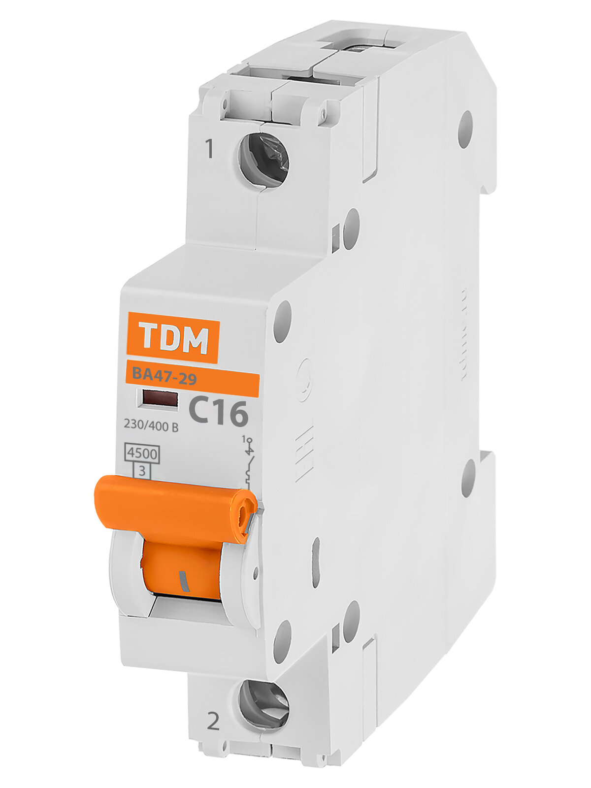 TDM ELECTRIC Авт. выкл. ВА47-29 1Р 16А 4,5кА х-ка С SQ0206-0074