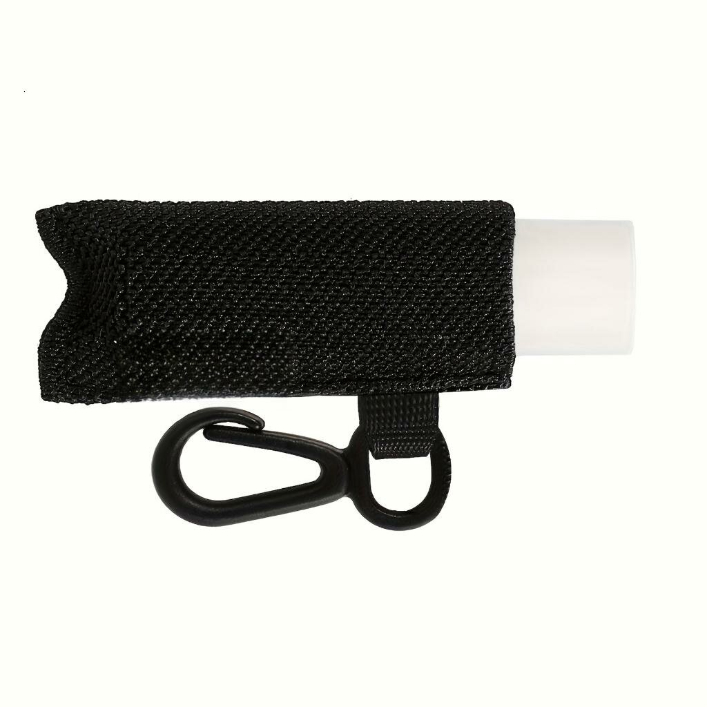 Портативный чехол для губной помады с креплением-карабином, Черный