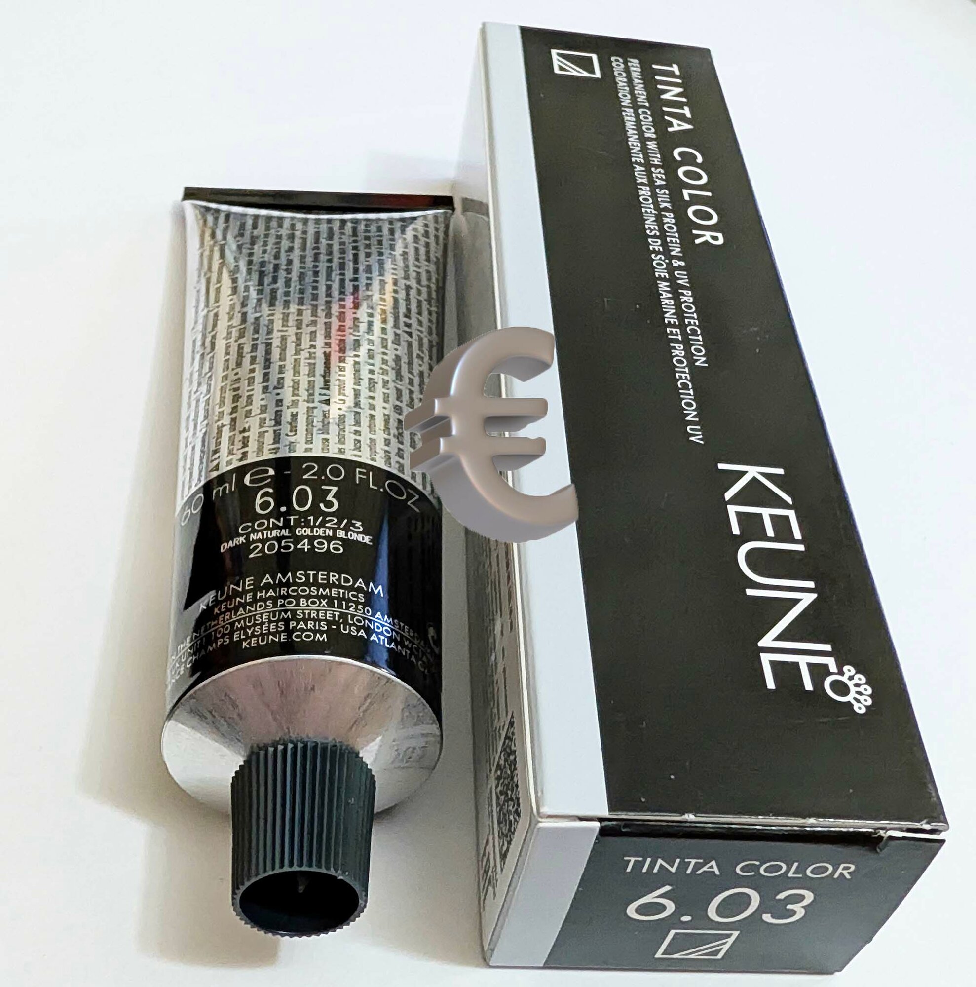 Keune Tinta Color 6.03 стойкая краска для волос Тёмный блондин Натурально-золотистый, 60 мл