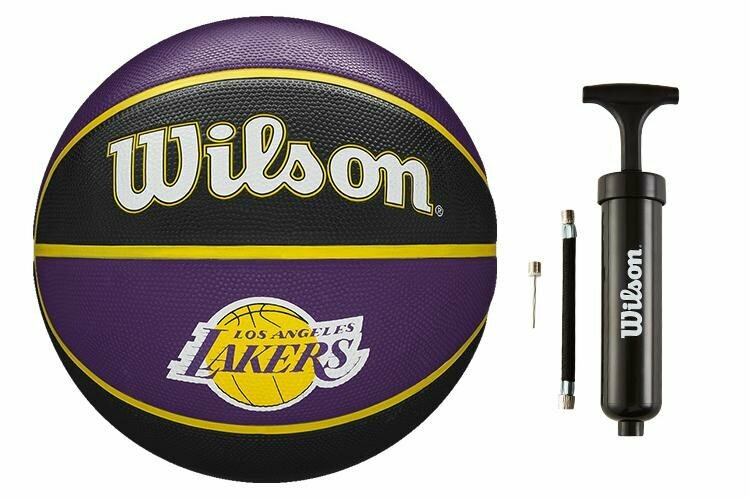 Учебный баскетбольный мяч унисекс Wilson NBA Series Rubber Basketball, Black Purple, Size 7, 4891339