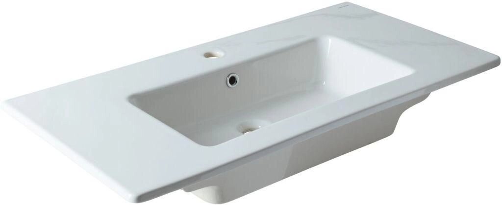Раковина полувстраиваемая Allen Brau Fantasy Flat 4.11013.20 92x47, с переливом, белая
