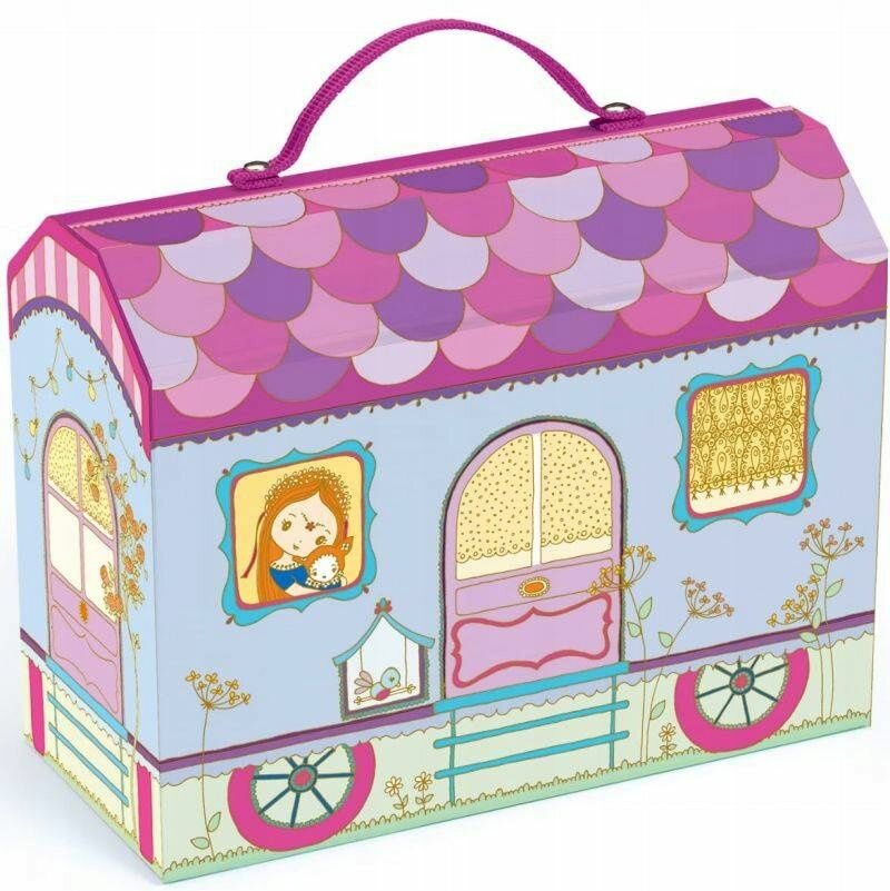 Кукольный домик Djeco - Домик в виде чемоданчика, 22 x 17 x 10 - DJ06952