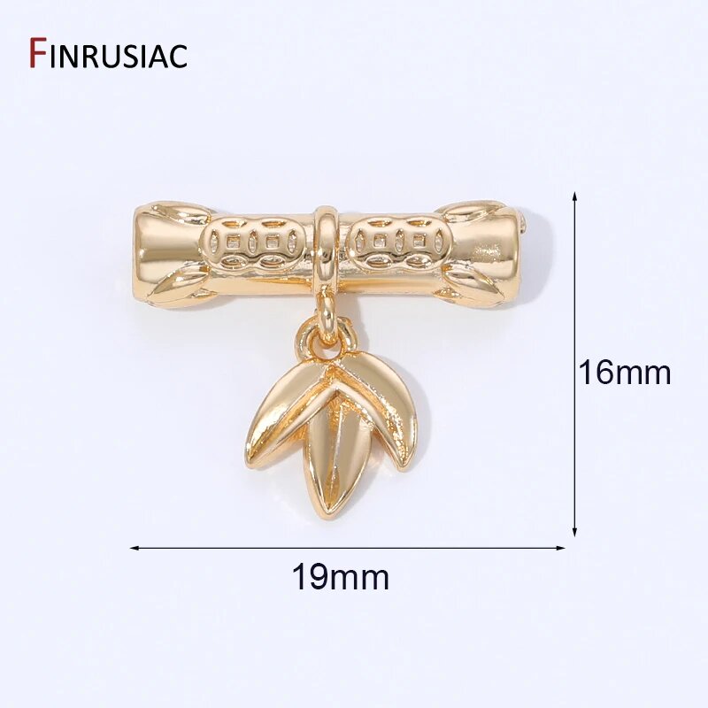 Разделители бусин из латуни с позолотой FINRUSIAC