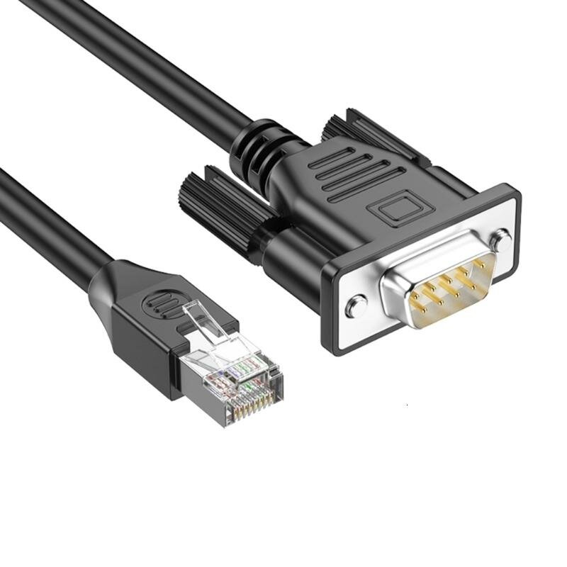Кабель RJ45–DB9 для RS232, 1.5m - DB9 мужская голова