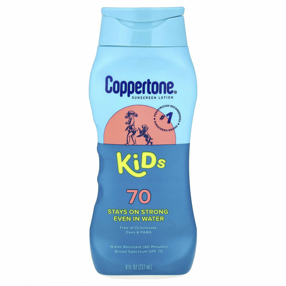 Coppertone, Kids, солнцезащитный лосьон, SPF 70, 237 мл (8 жидк. унц.)