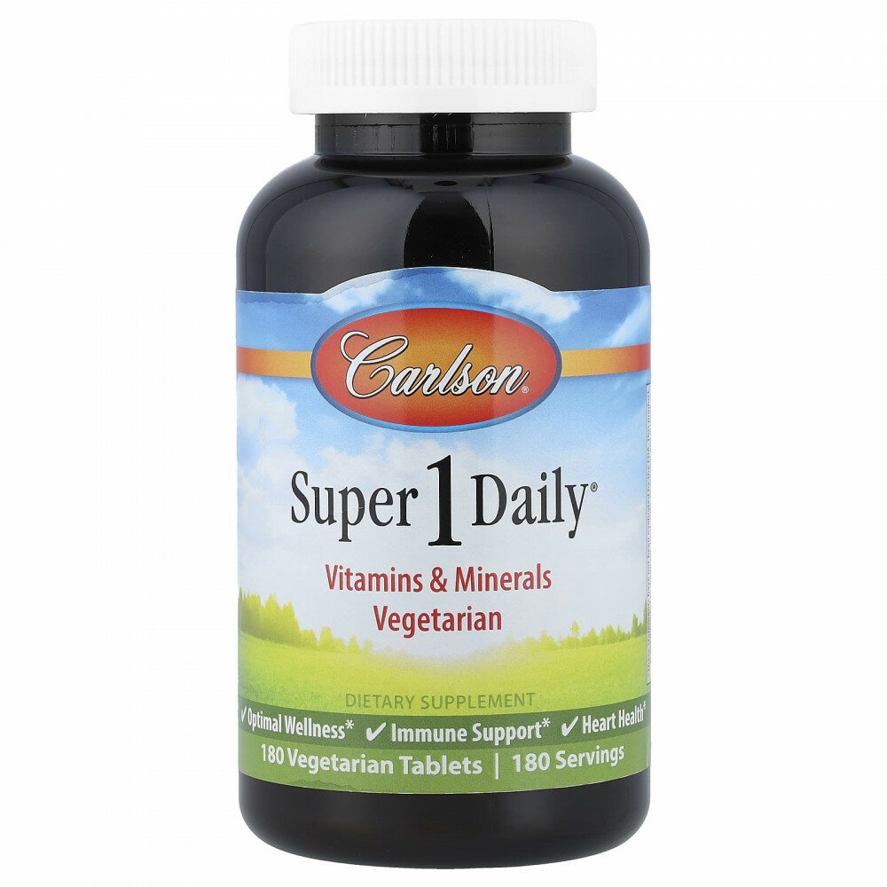 Carlson, Super 1 Daily®, 180 вегетарианских таблеток