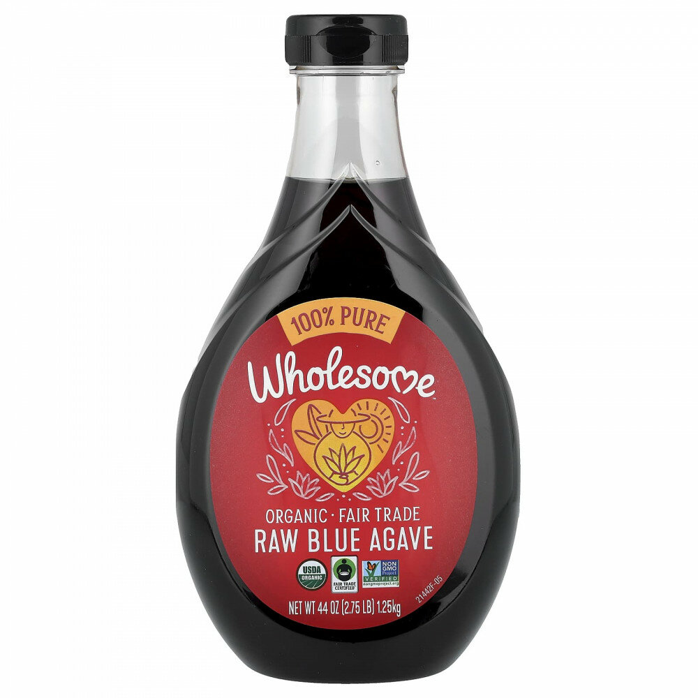 Wholesome Sweeteners, Органическая необработанная голубая агава, 1,25 кг (44 унции)