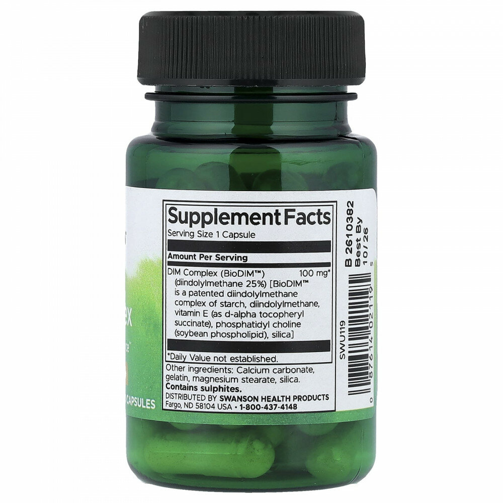 Swanson Vitamins, комплекс ДИМ, 30 капсул — фото 1