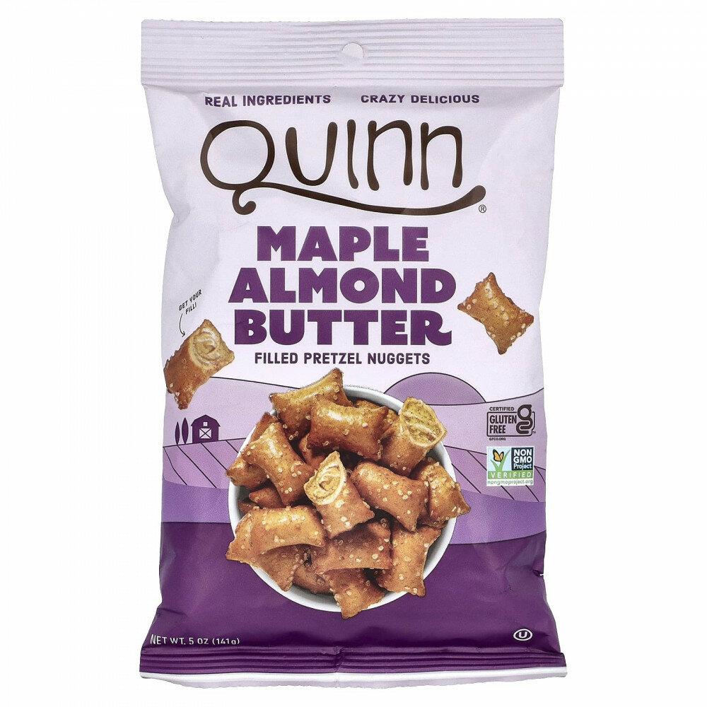 Quinn Snacks, Pretzel Nuggets, кленовая и миндальная паста, 141 г (5,0 унции)