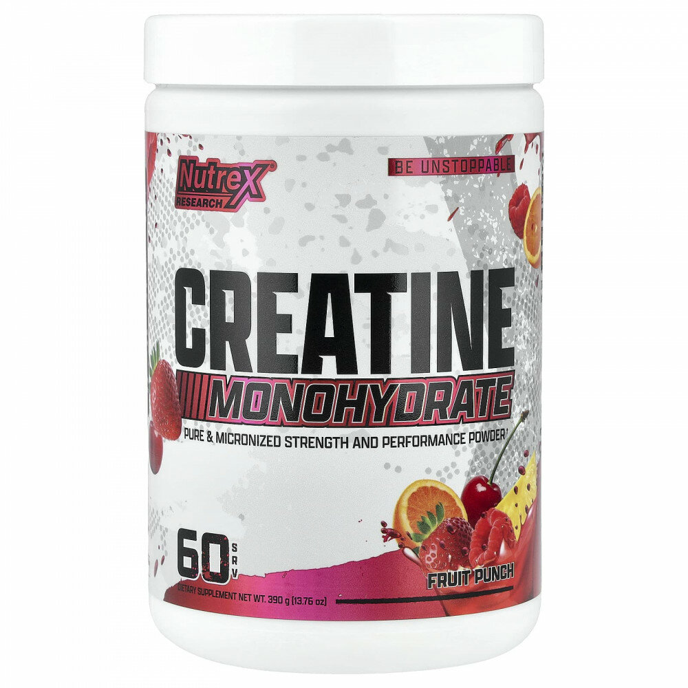 Nutrex Research, моногидрат креатина, фруктовый пунш, 390 г (13,76 унции)
