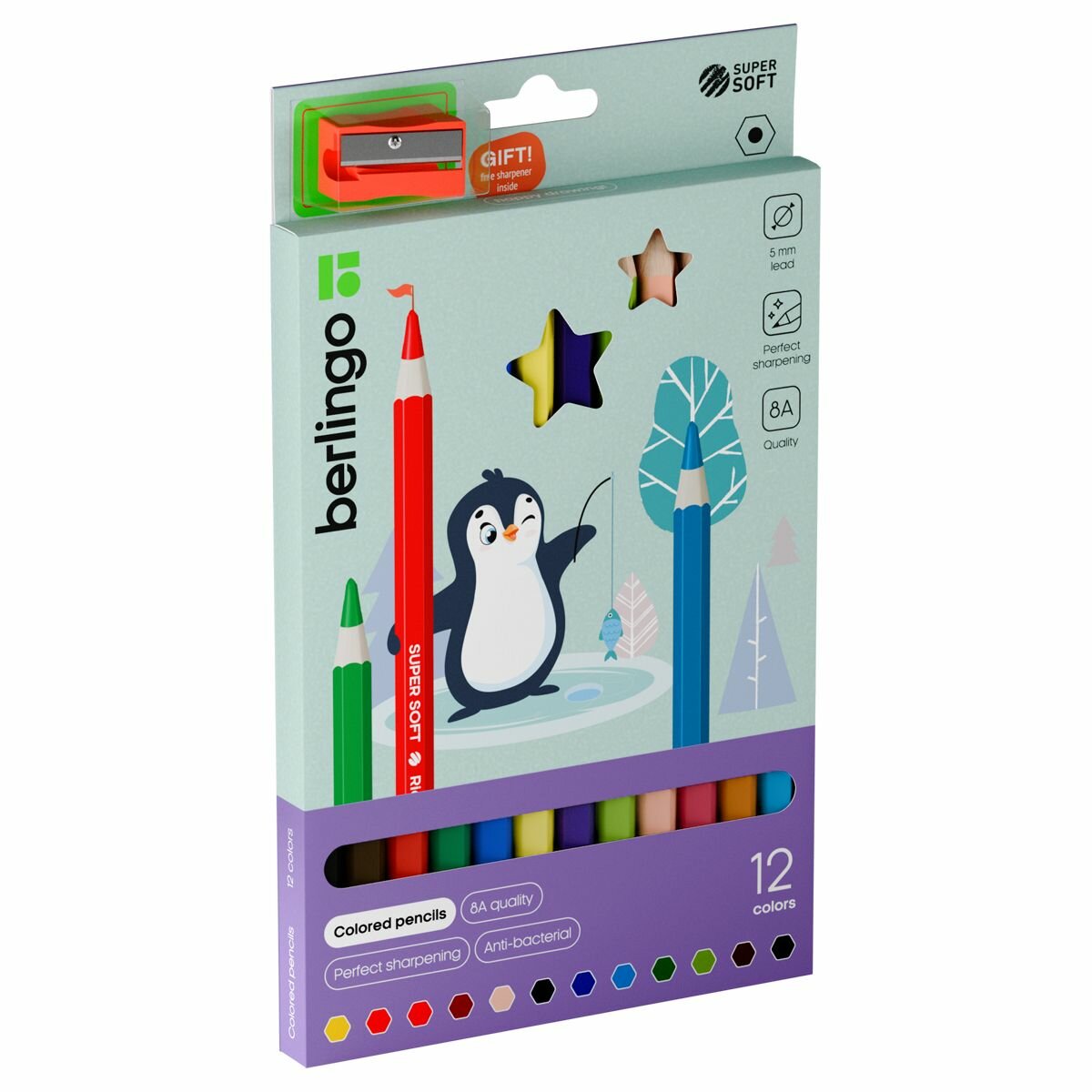 2 шт. Карандаши 24цв. BERLINGO "SuperSoft. Замки" (SS00124)