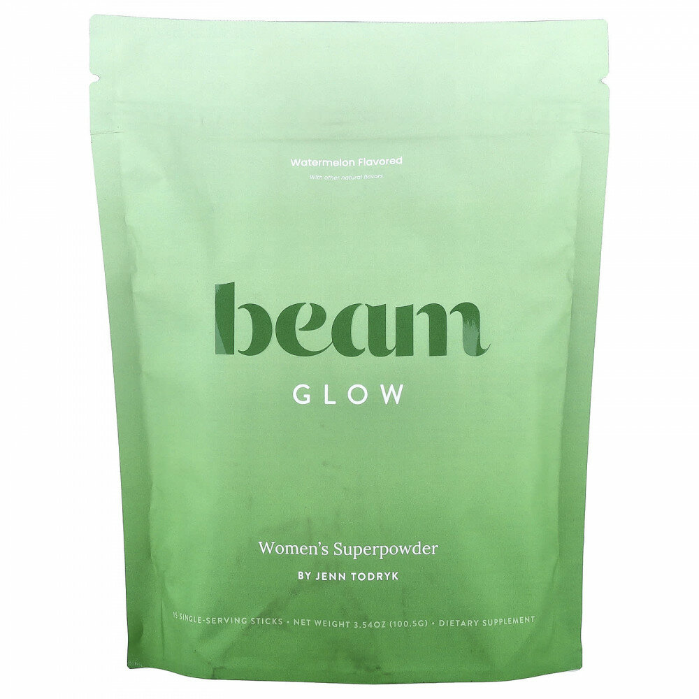 Beam, Glow, со вкусом арбуза, 15 стик-пакетов по 6,7 г (0,24 унции)
