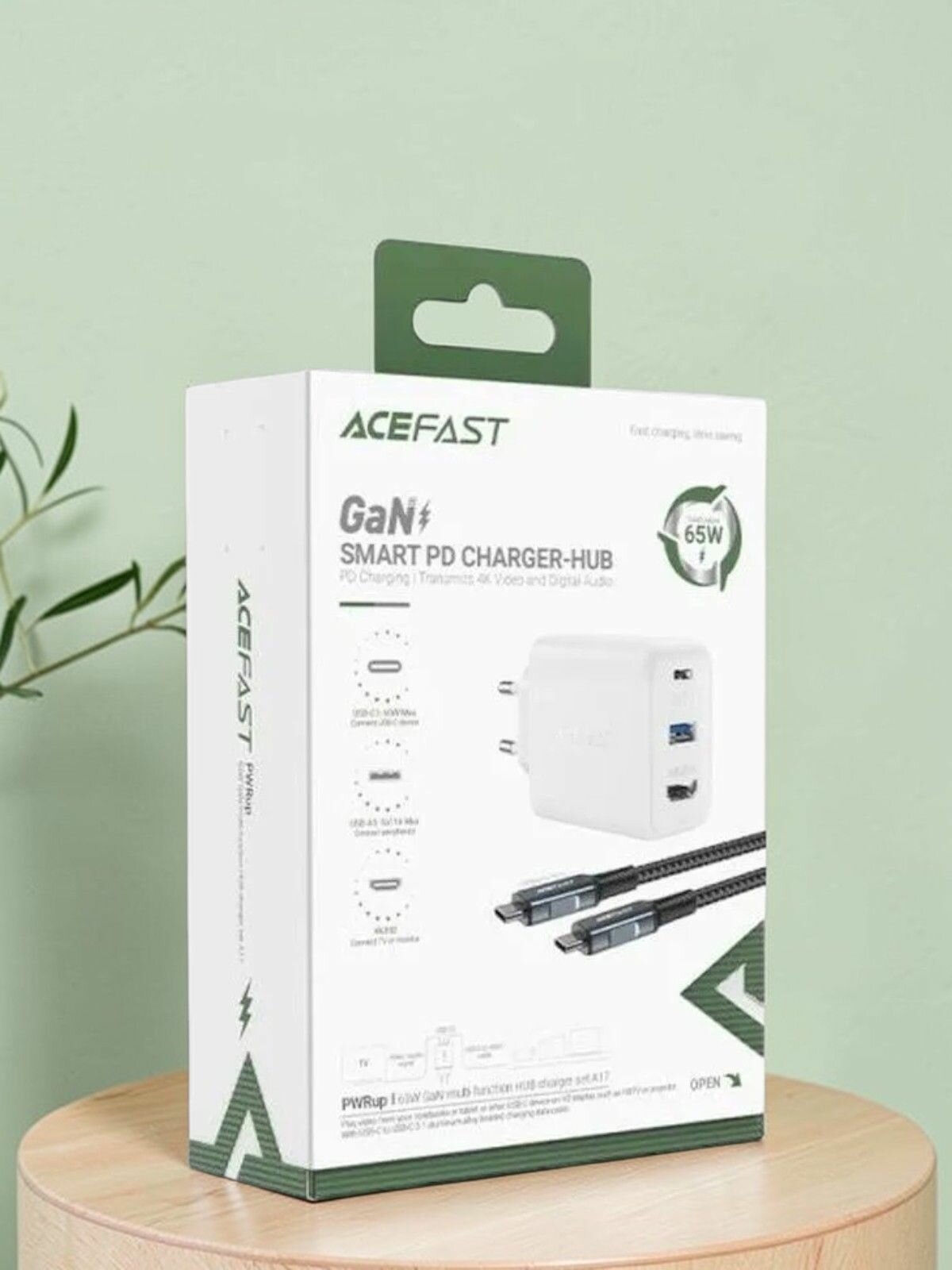 Сетевое зарядное устройство Acefast A17 65W USB-C, USB-A, HDMI