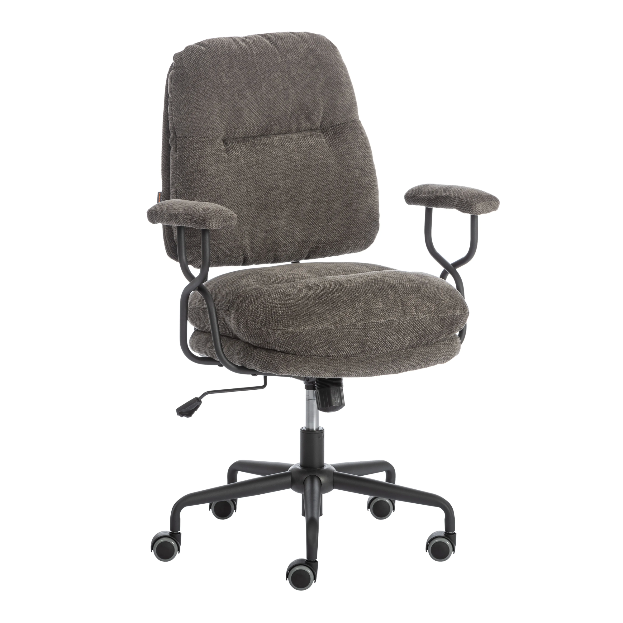 Кресло BUNNY Tetchair серый, ткань и пластик, мягкое сиденье, с подлокотниками