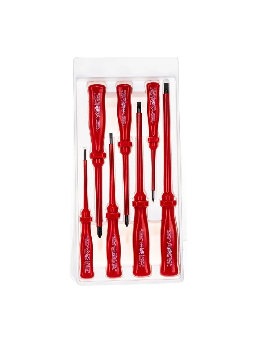 Набор диэлектрических отверток Jonnesway D02AC07S SL, PH, 7 предмтов
