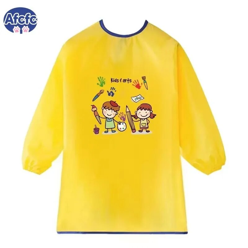 Детский длинный халат для рисования - Защитная одежда для детского сада