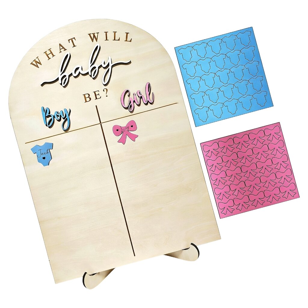 Деревянные Украшения Для Раскрытия Пола Ребенка, Игровые Наборы Для Голосования, Раскрывающие Пол Мальчика или Девочки, Раскрывающие Пол, Вечерние Декоры, Принадлежности