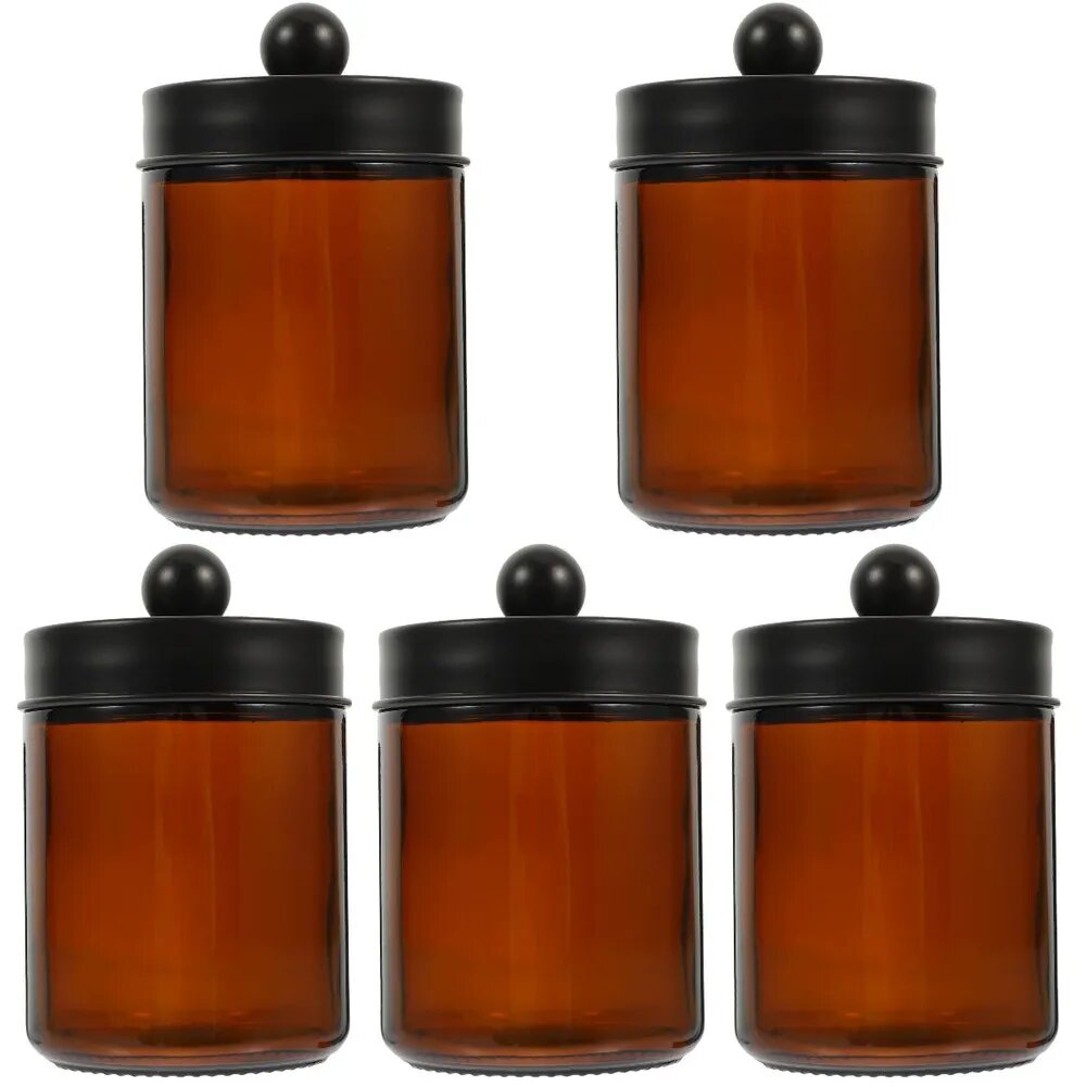 Бак для продуктов, стеклянный, для солений, коричневый цвет, с крышкой