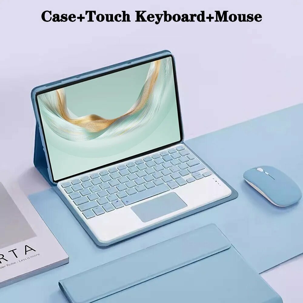 Чехол для планшета Huawei MatePad Pro 12.2 дюйм 2025, русская клавиатура Bluetooth+Bluetooth заряжая мышь