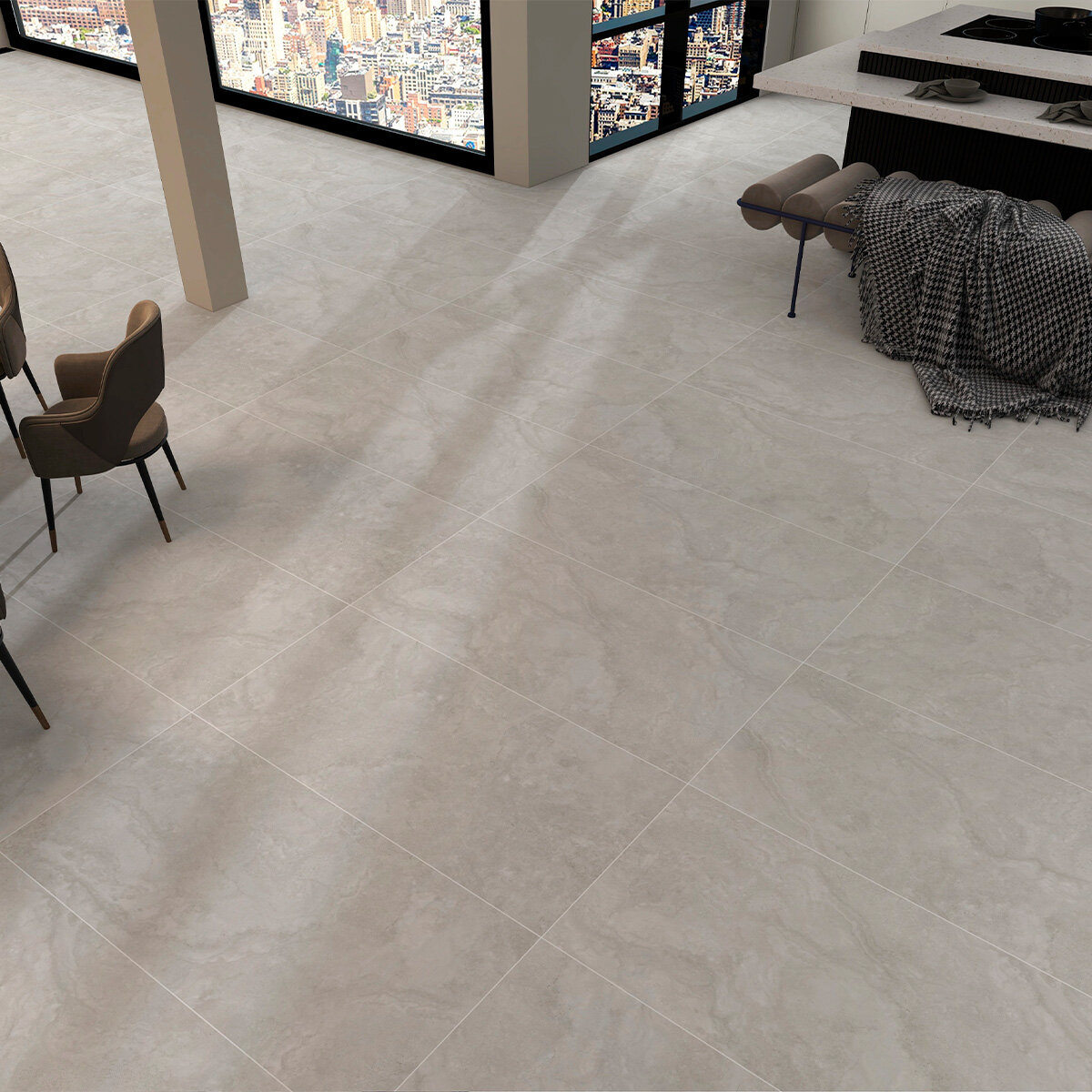 Керамогранит Neodom Torino Grey Matt Carving 60x120 N110006 под камень матовая Глазурованная, Износостойкая, Морозостойкая, Обрезная, Реттифицированная, морозостойкая