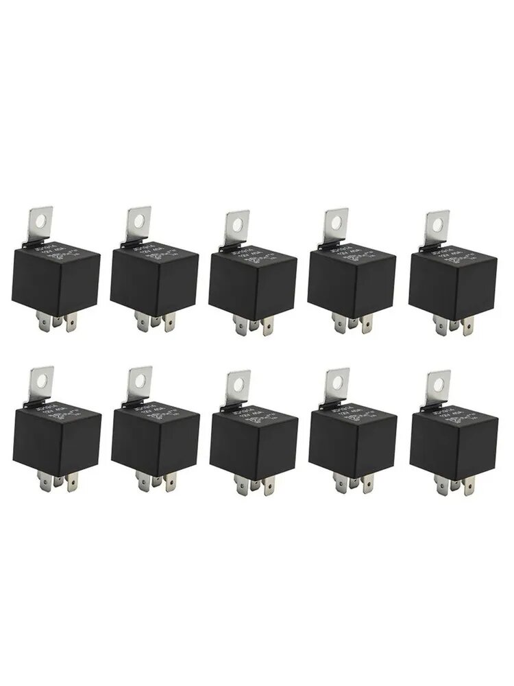 10 шт, 30/40 А, водонепроницаемое 5-контактное реле 12 В для автомобильных морских лодок, автомобилей с автоматическим вентилятором
