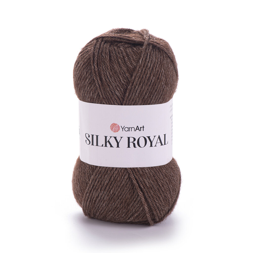 Пряжа для вязания YarnArt Silky royal 436 коричневый 50 гр/140 м 65% мериношерсть, 35% шелк Rayon
