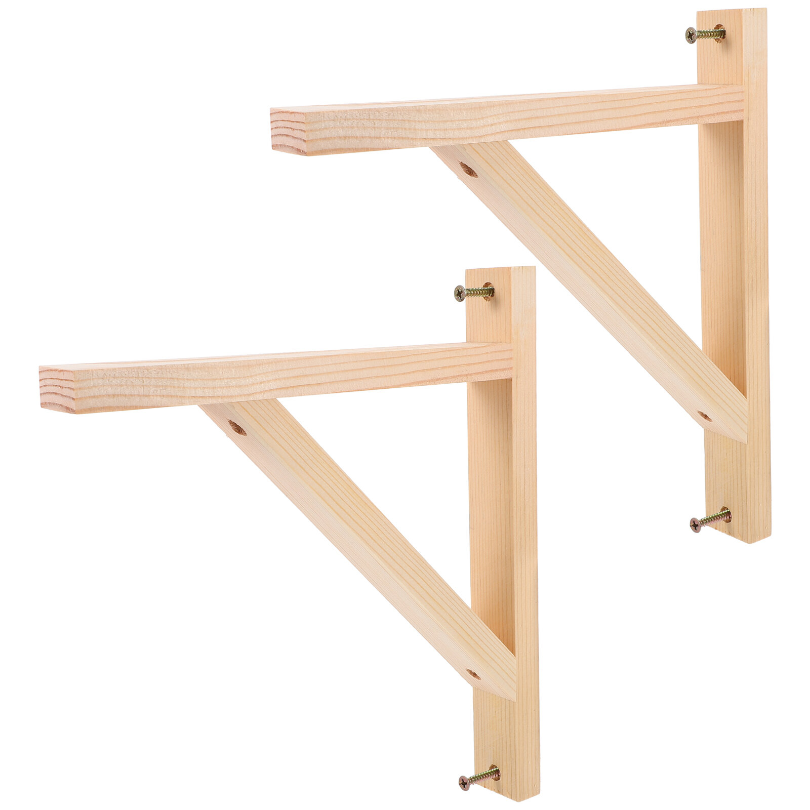 Треугольный Кронштейн Для Полки, Двухместный, Из Дерева, Для Монтажа На Стену, Подходит Для Гаража