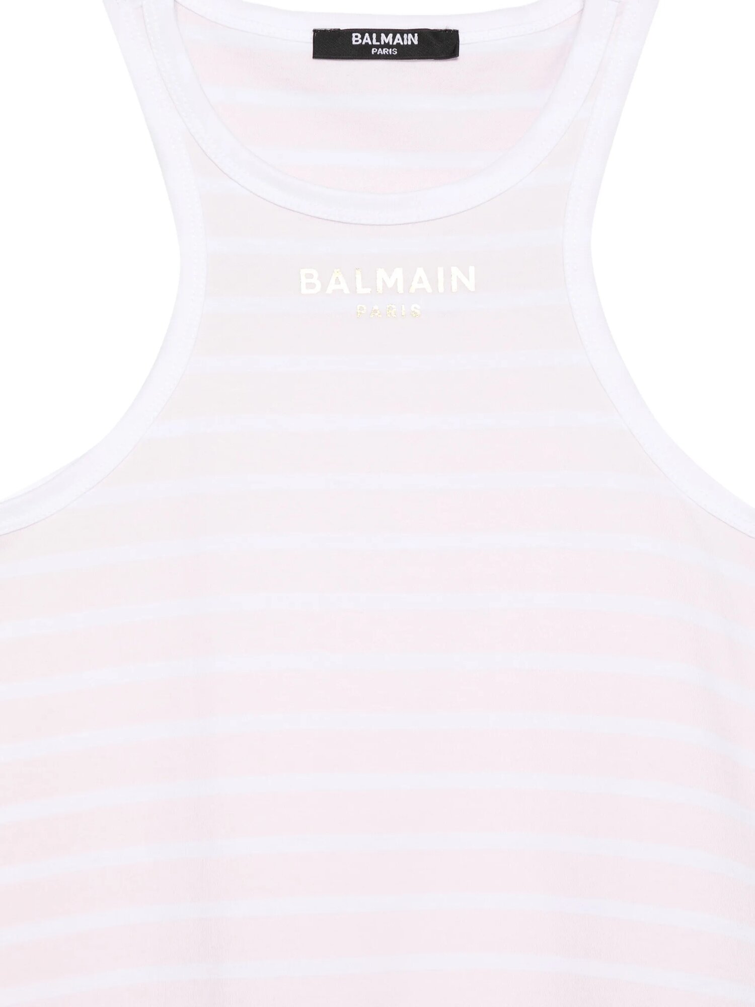 Платье BALMAIN Striped ruffled dress, размер 8 лет, кораллово-розовый — фото 1