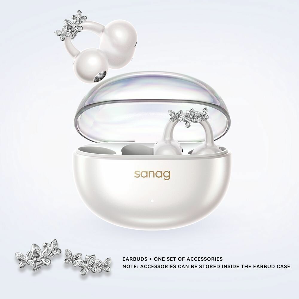 Sanag S6S Nova клипсовые наушники-серьги для женщин, беспроводные Bluetooth наушники, стильный дизайн как украшение