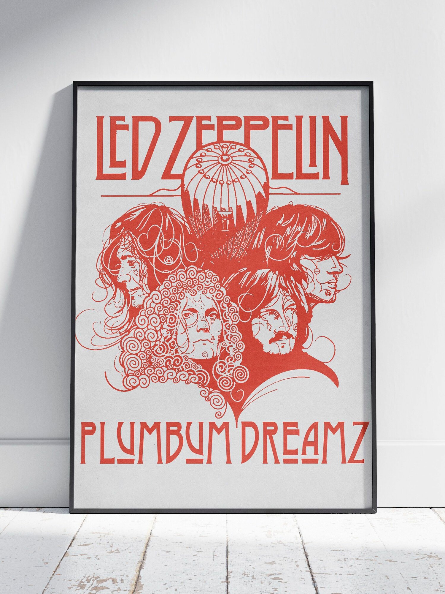 Плакат на стену для интерьера Лед Зеппелин (Led Zeppelin 18) - Постер по музыке и артисту формата A4 (21x30 см)