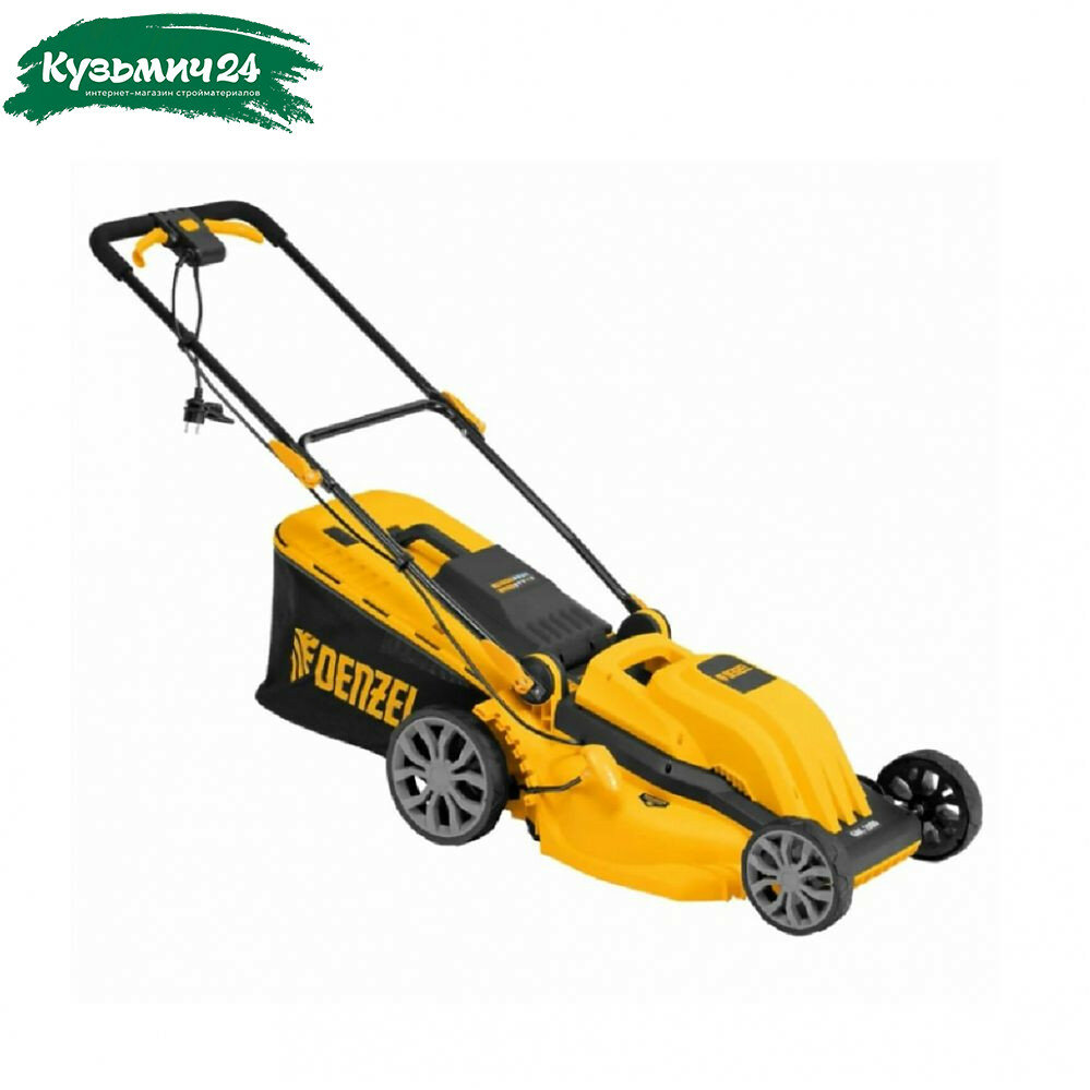 Газонокосилка электрическая Denzel GMC-2000 96630 травосборник 45 л, 2000 Вт