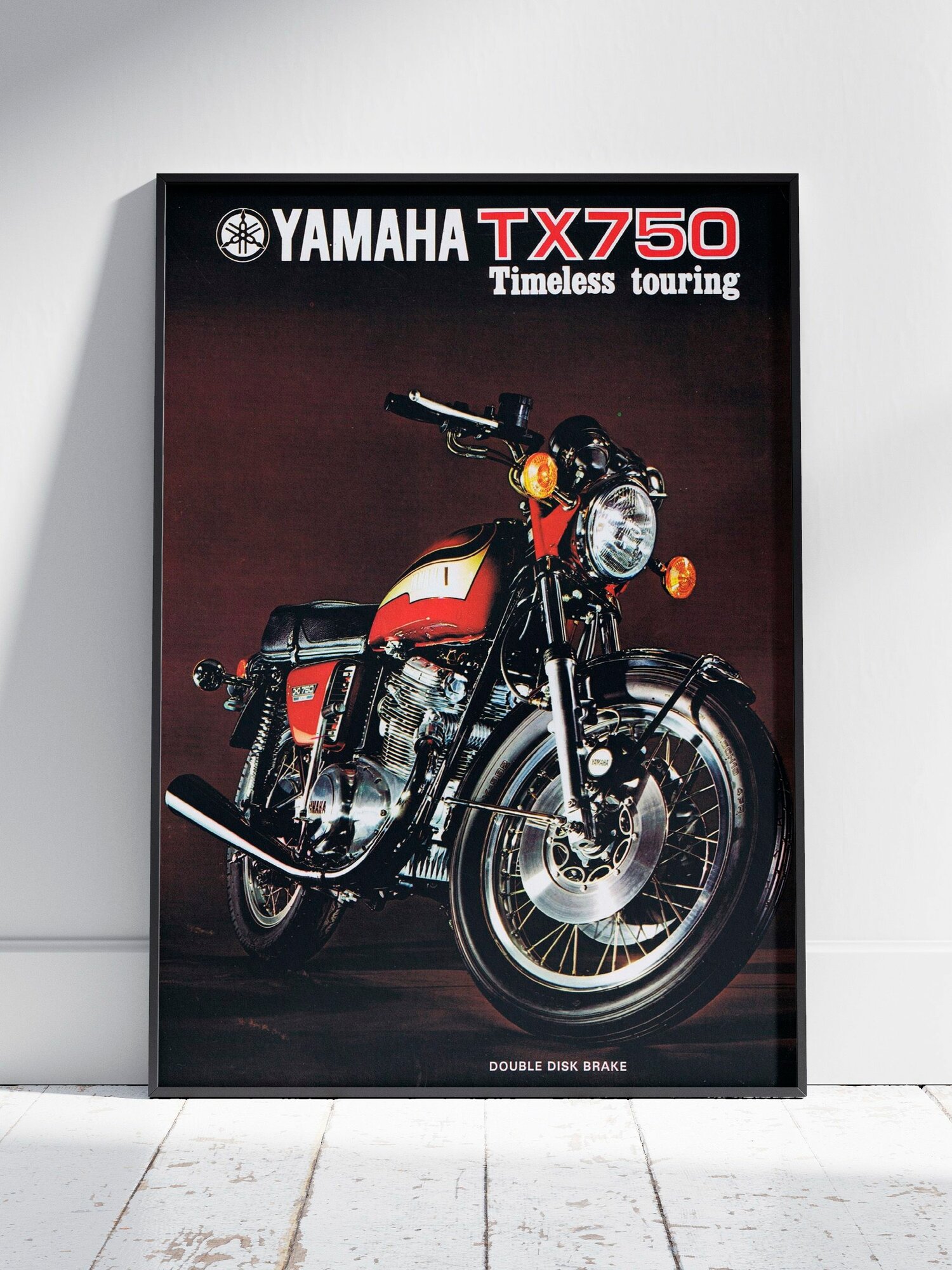 Плакат на стену для интерьера Техника и транспорт (Ямаха TX750 - Yamaha TX750 2) - Постер по транспорту формата A4 (21x30 см)