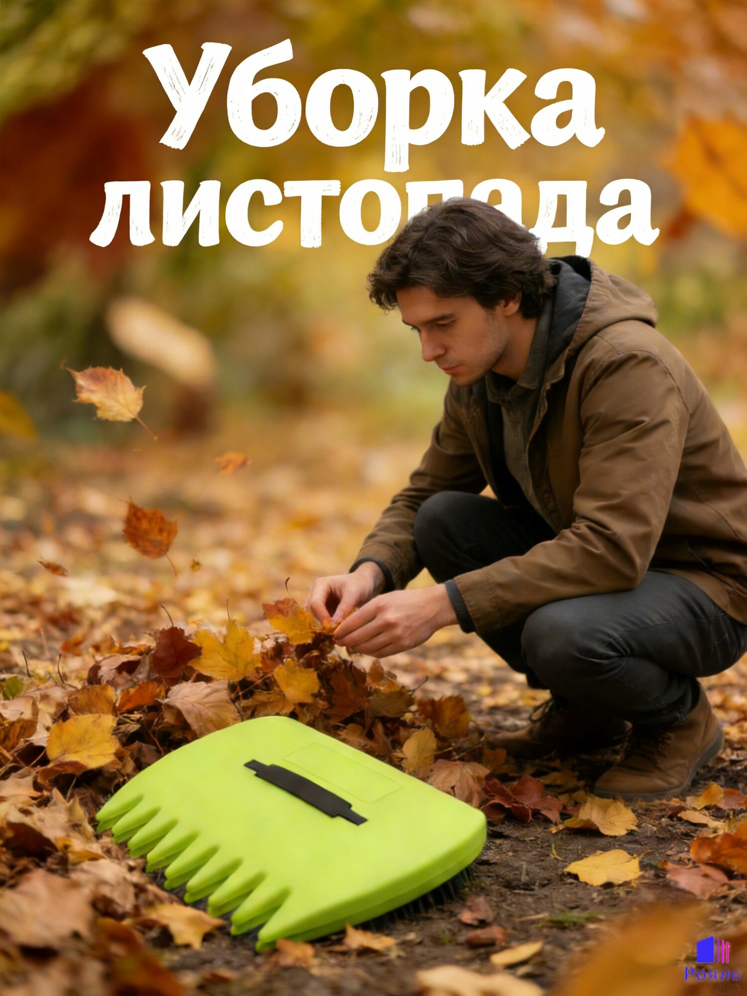 Грабли-совок для сбора листвы, ручной, для сада и дачи, большой