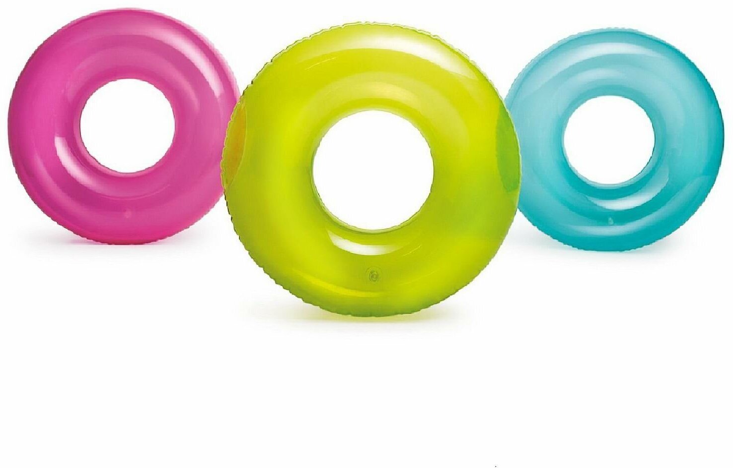 Круг надувной INTEX &quotTransparent Tubes" (Прозрачный), от 8 лет, 3 вида в ассортименте, 76 см int59260NP