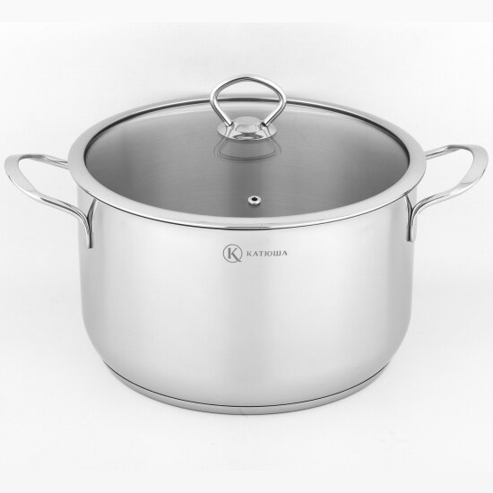 Кастрюля Катюша Марта стек. крышка, 8,0л, (К-100-26-0)
