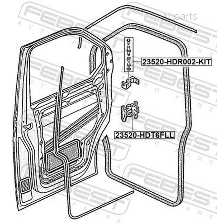 FEBEST 23520HDR002KIT Ремкомплект петли двери